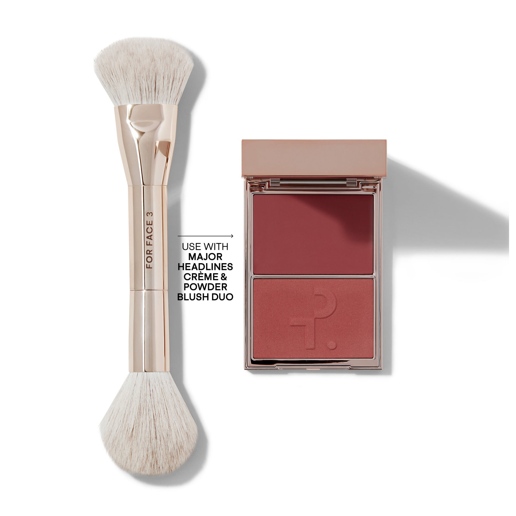 Dual-Ended Blush Brush For Cream & Powder | Patrick Ta