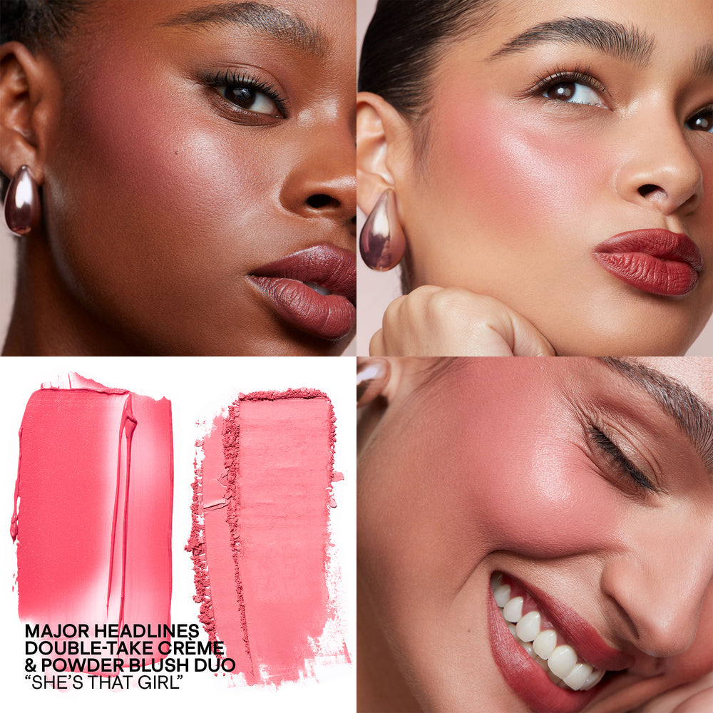 Mini Major Headlines Blush Duo in Soft Pink - Limited Edition Travel Size Pink Blush | Patrick Ta